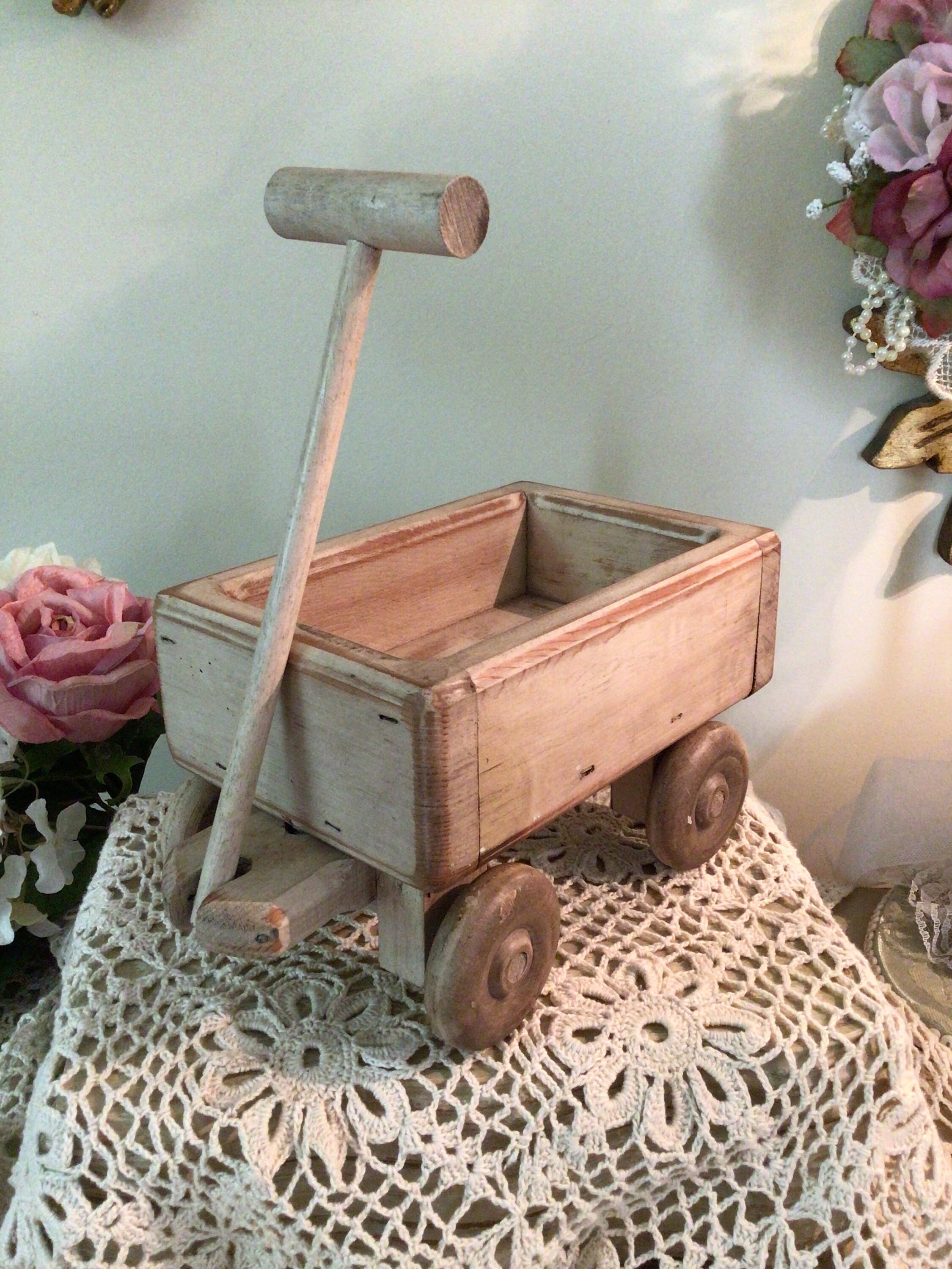 VINTAGE SMALL WOODEN Wagon 1983 Rustix High Spring Florida - Etsy