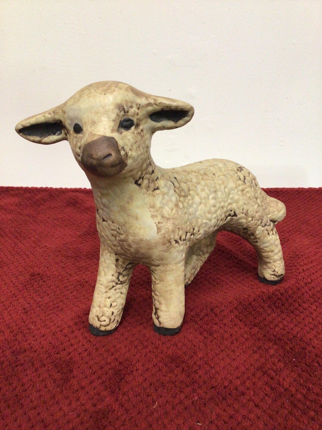 Vintage Ceramic Lamb Figurine: Easter Nativity Decor (8 1/2" Wide) - Etsy