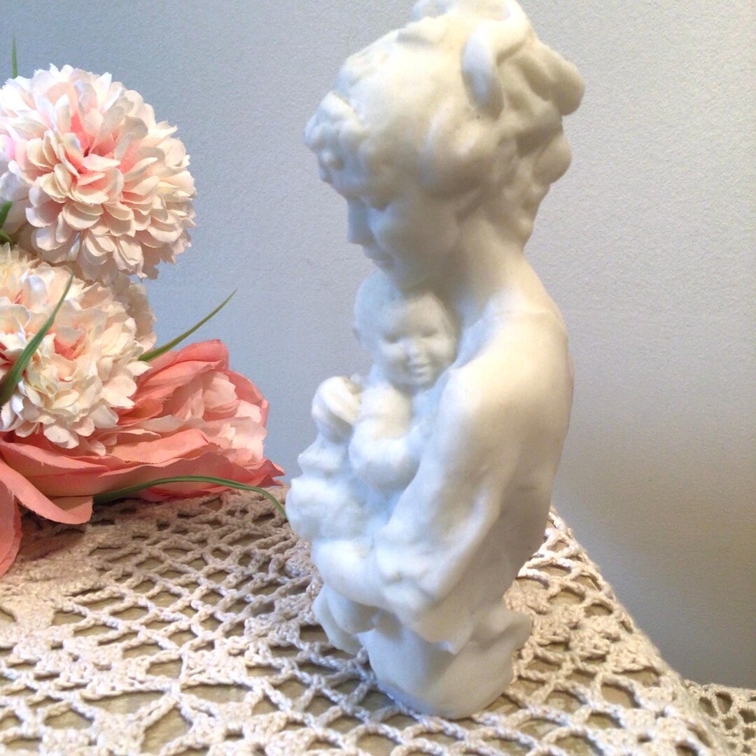 Vintage Mother and Child SOAPSTONE FIGURINE BUST 5 1/2” Tall, 1970’s ...