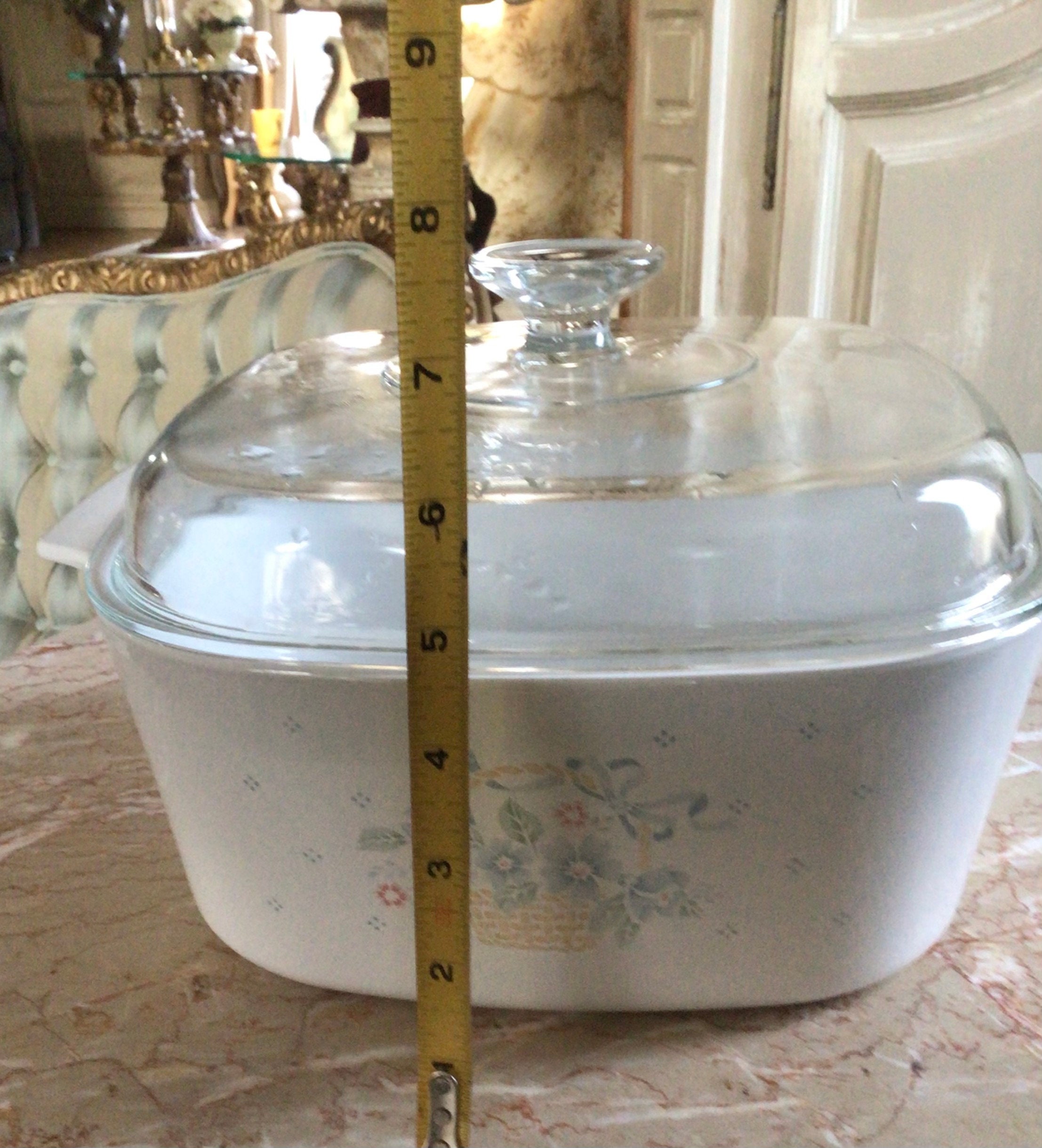 CORNING WARE VINTAGE Country Corn-flower Pattern / A-5-B 5 Liter ...