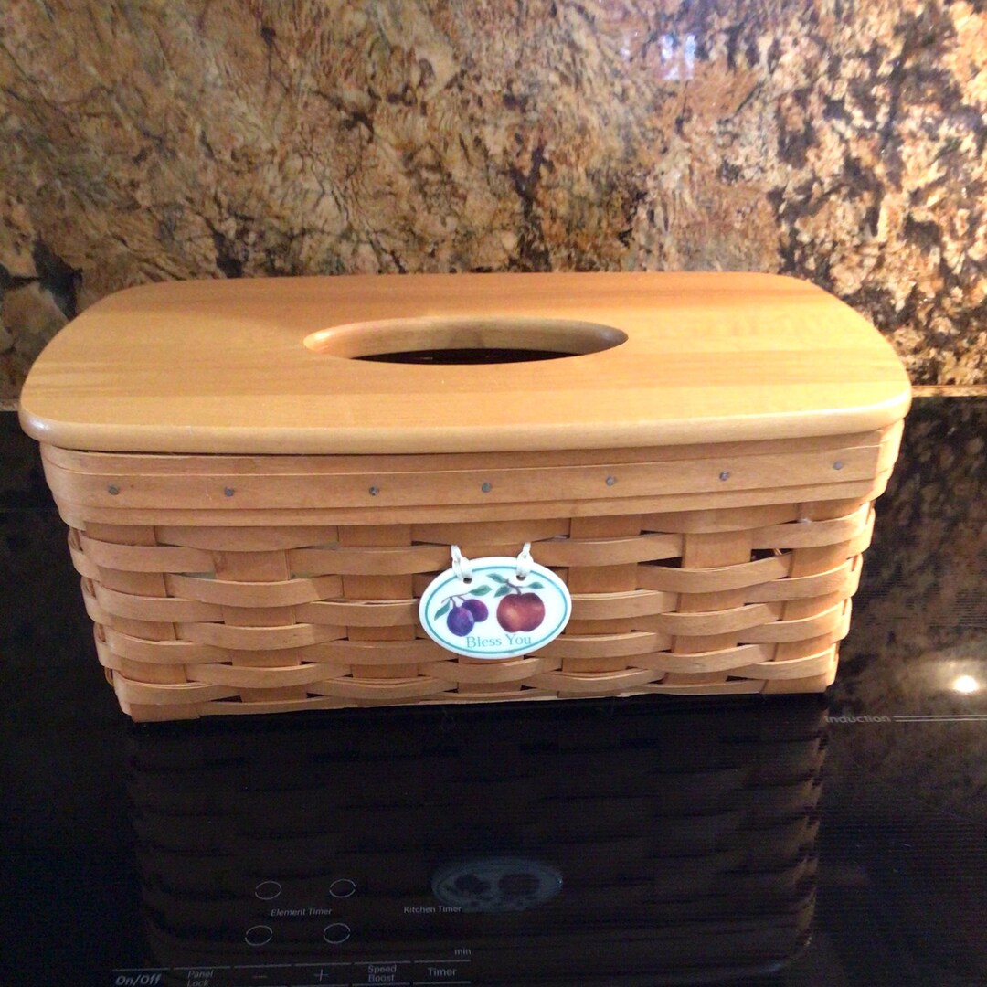 Vintage LONGABERGER 2000 Long TISSUE BOX , Handcrafted Maple, Designed ...