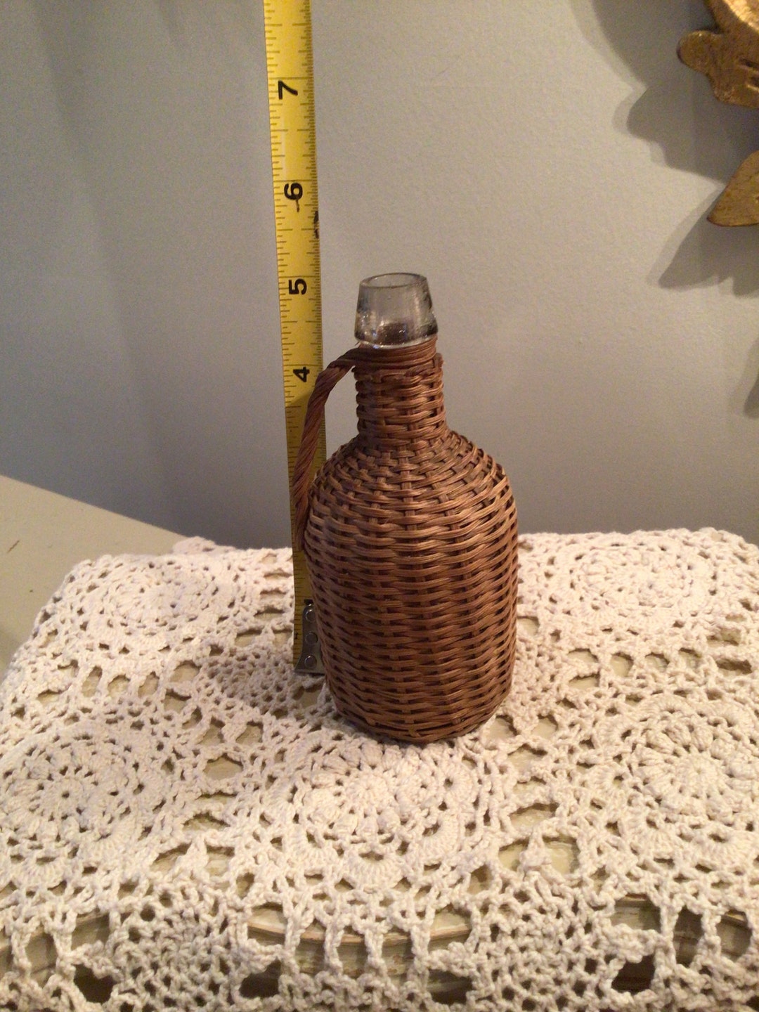 RARE 1800’s ANTIQUE RATTEN Wrapped Glass Bottle 5” High - Etsy