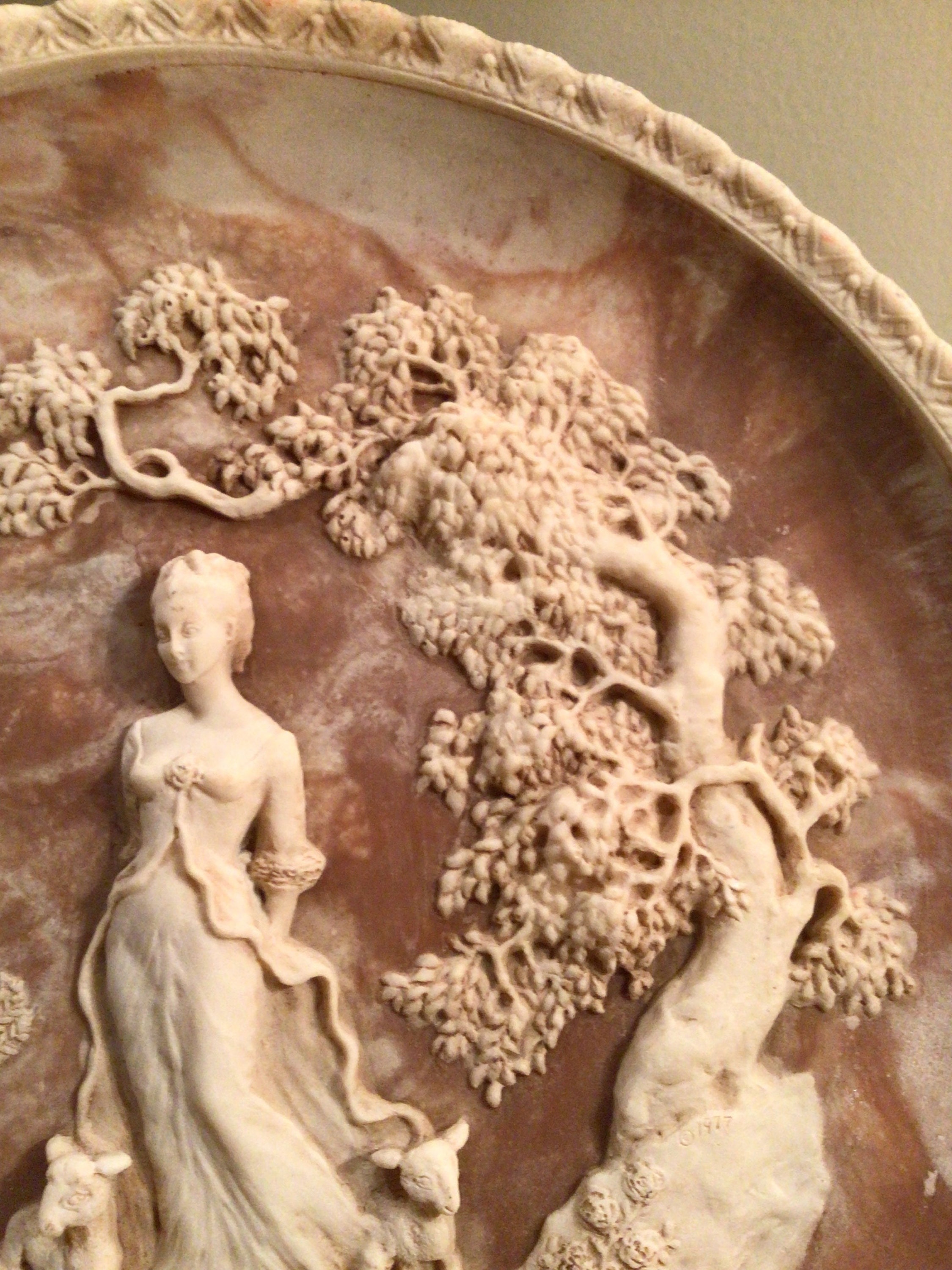 Incolay Stone Plate: "she Walks in Beauty" - Vintage Home Decor - Etsy