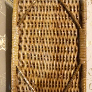 WICKER RATTEN WOVEN Rounded Basket From the 60’s Excellent Condition - Etsy