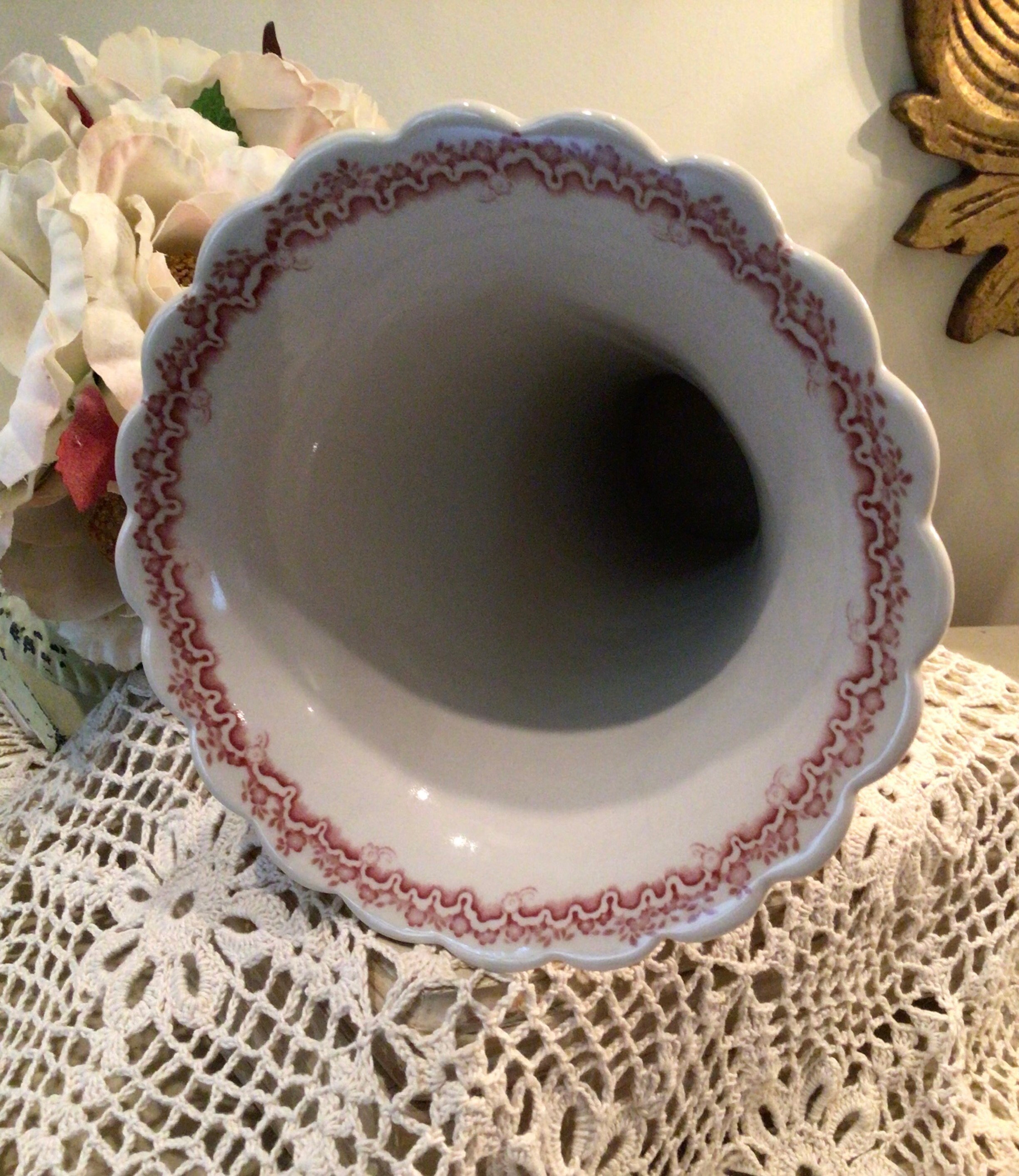 ITALIAN TRUMPET PORCELAIN Vase/ Trumpet Shaped/repro by Antiche ...