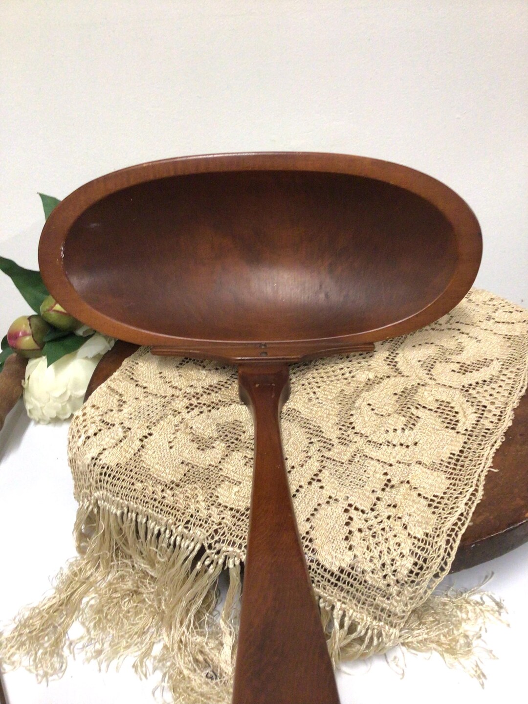 Mid-century Modern WOODEN LADLE Wall DECOR, Spoon Dough Bowl - Etsy