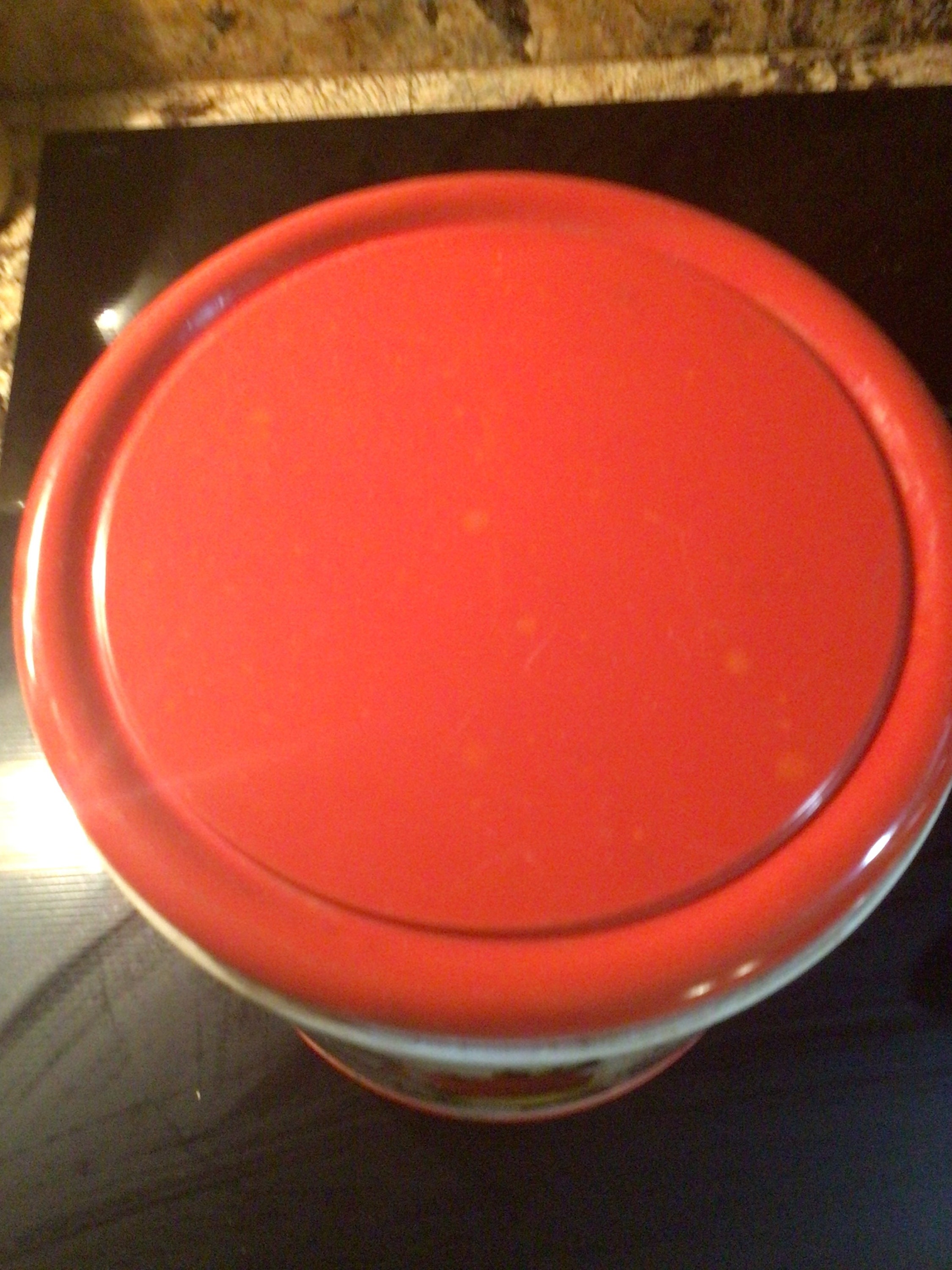 VINTAGE LARGE DECOWARE Red Covered Canister With Fruit - Etsy