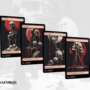 Deathcore Basic Lands Set Full Art MTG Proxies Volume Six, Custom Magic the Gathering Cards for ...