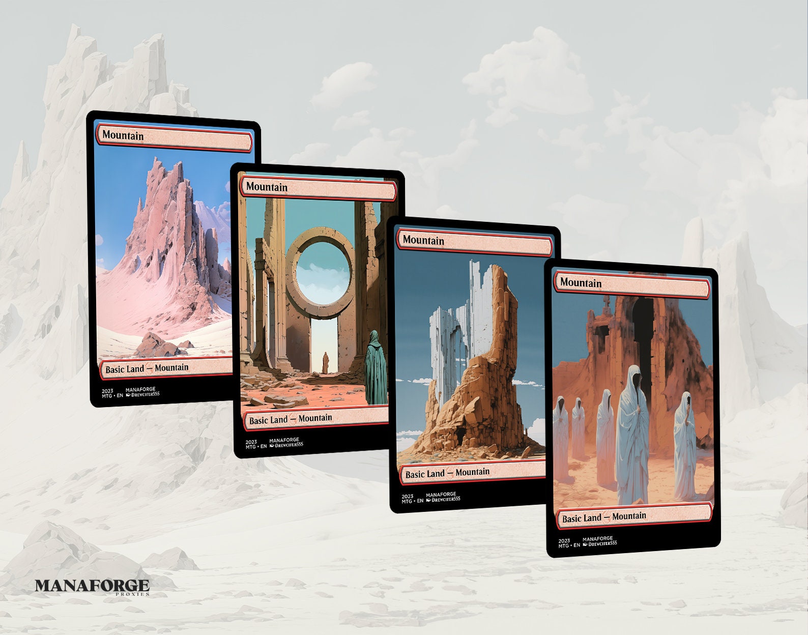 Premium Pastel Comics MTG Proxies Full Art Basic Lands Set Volume One - Etsy