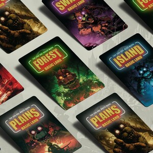 Five Nights at Freddy's Basic Lands Set - FNAF Full Art MTG Proxies ...