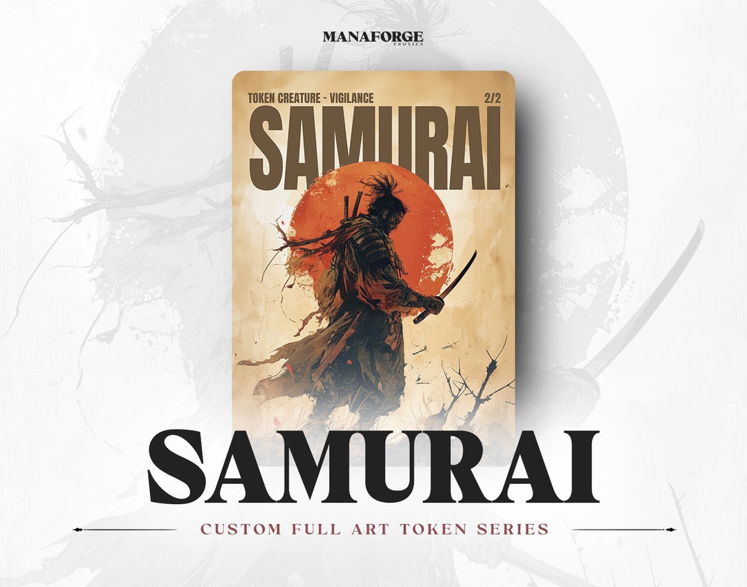 Samurai Token MTG / EDH Proxy Custom Card Full Art Alternative - Etsy