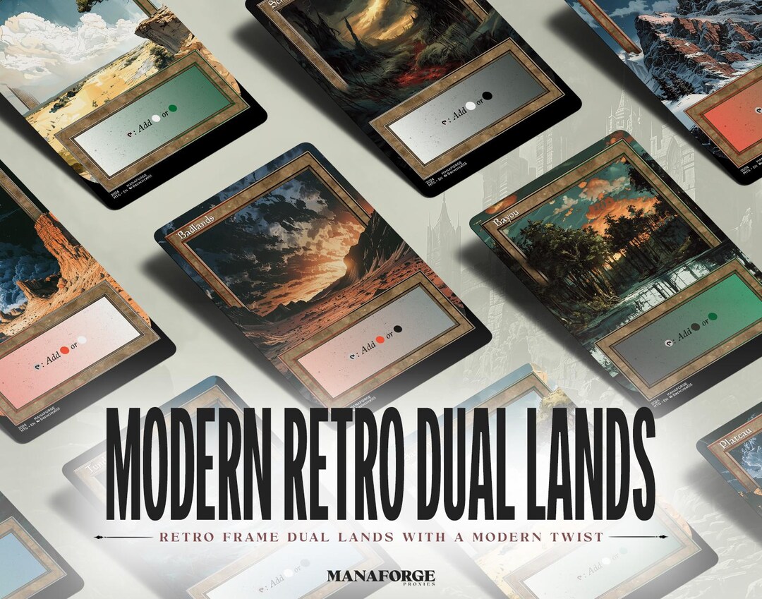 Modern Retro Dual Lands Bundle: Full Art Retro Frame Dual Lands MTG ...