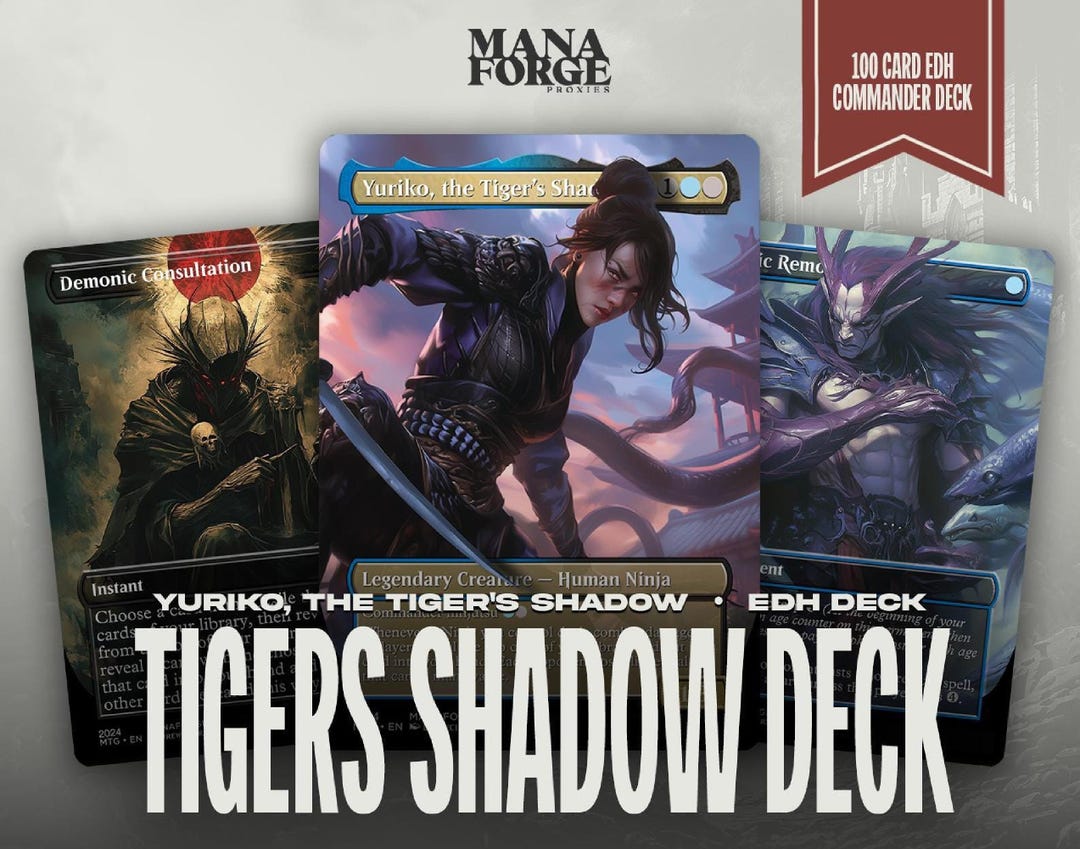 Yuriko, the Tiger's Shadow Commander Deck – 100 Card Custom Art MTG EDH ...