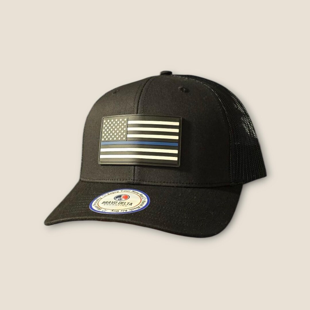 Thin Blue Line USA - PVC Patch Hat - Etsy