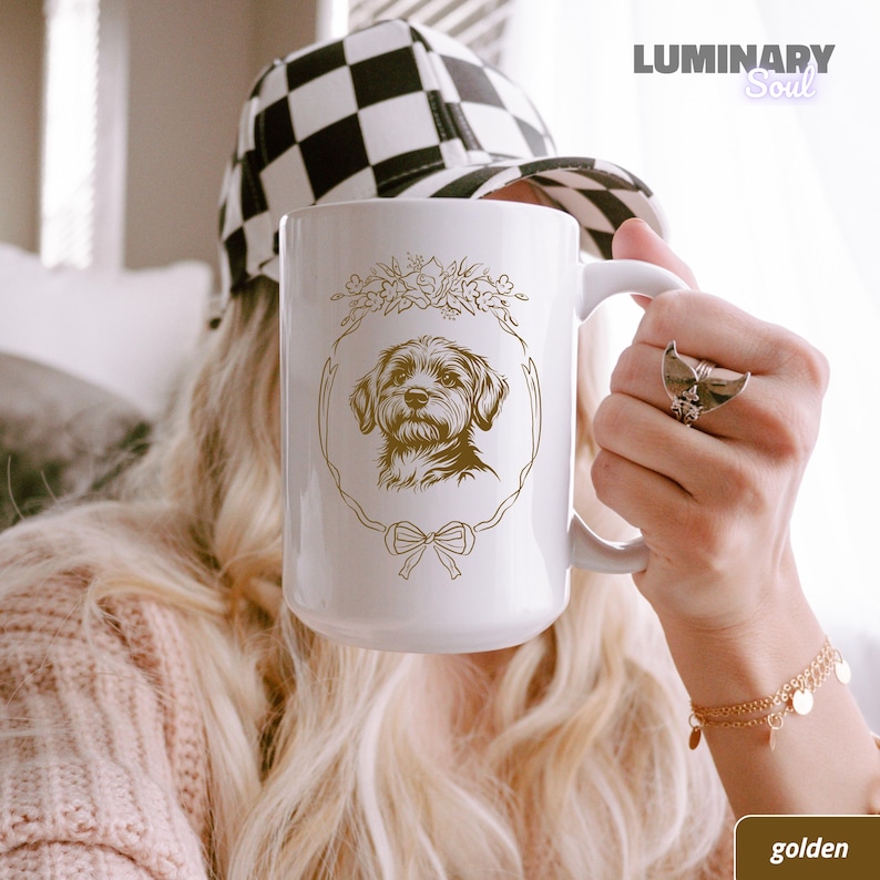 Schnoodle Coquette Frame Mug | Gifts for Doodle Mom, Dog Dad, Dog ...