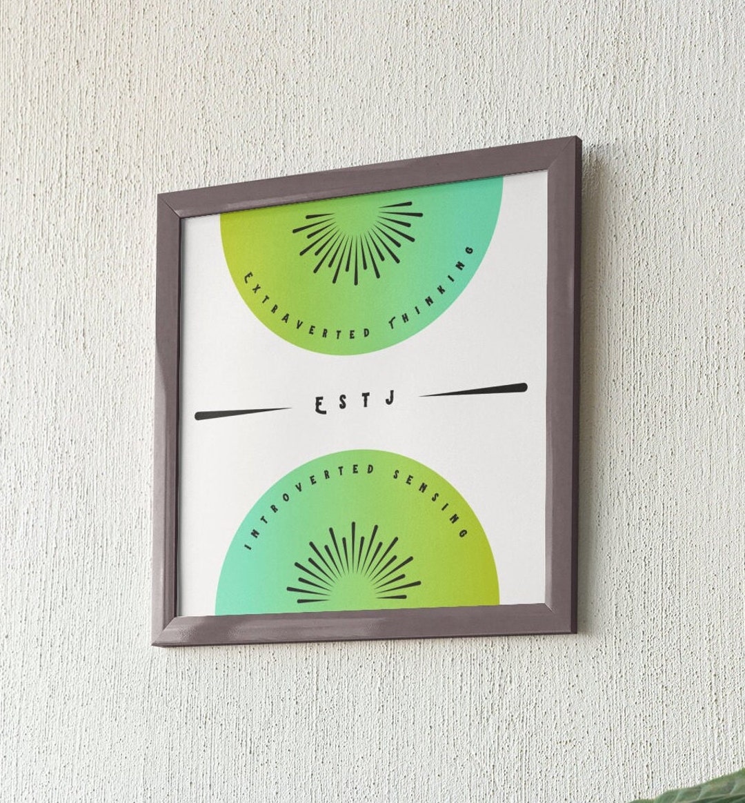 ESTJ Gradient Wall Art Printable Cognitive Functions Modern Boho ...