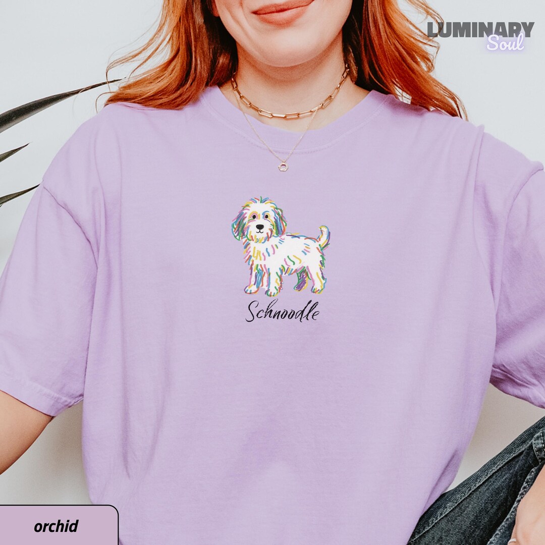 Schnoodle Comfort Colors Shirt | Schnoodle Rainbow Doodle Drawing, Gift ...