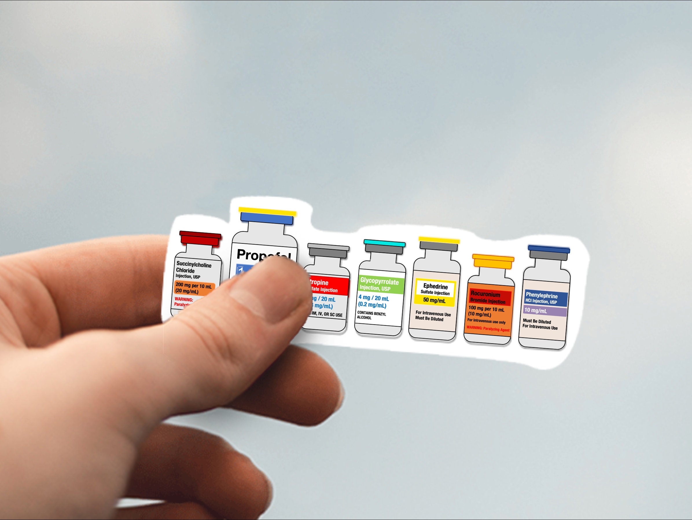 Anesthesia Drugs Sticker - Etsy