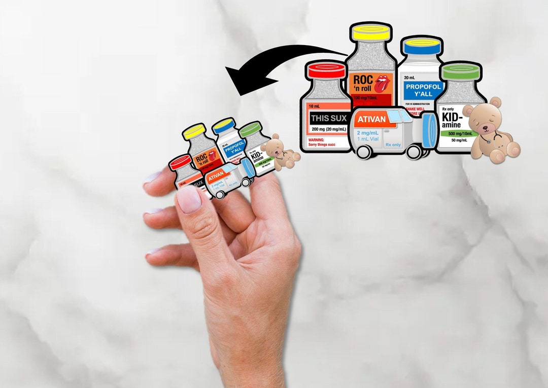 Anesthesia Drugs Sticker - Etsy