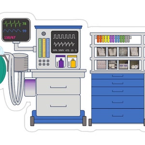 Anesthesia Ventilator and Blue Bell, Anesthesia Workstation Sticker - Etsy