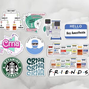 BOGO Anesthesia Stickers! Buy One Get One FREE - Etsy