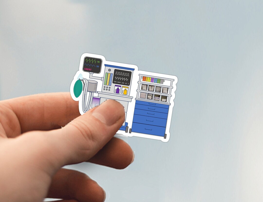 Anesthesia Ventilator and Blue Bell, Anesthesia Workstation Sticker - Etsy