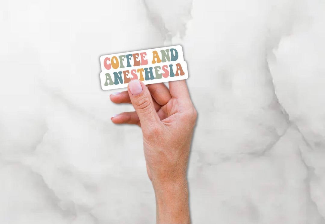 Coffee and Anesthesia Sticker - Etsy