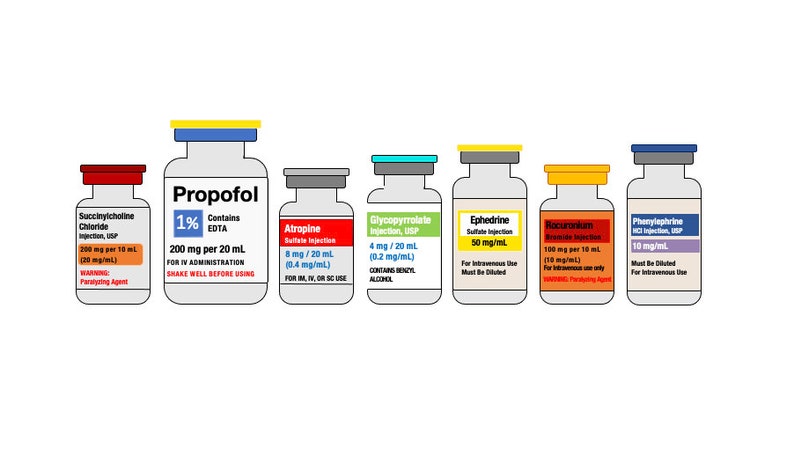 Anesthesia Drugs Sticker - Etsy