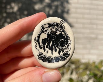 Mini Baby Blue Bow Worry Stone 3, Ceramic Worry Stone, Ceramic Art ...