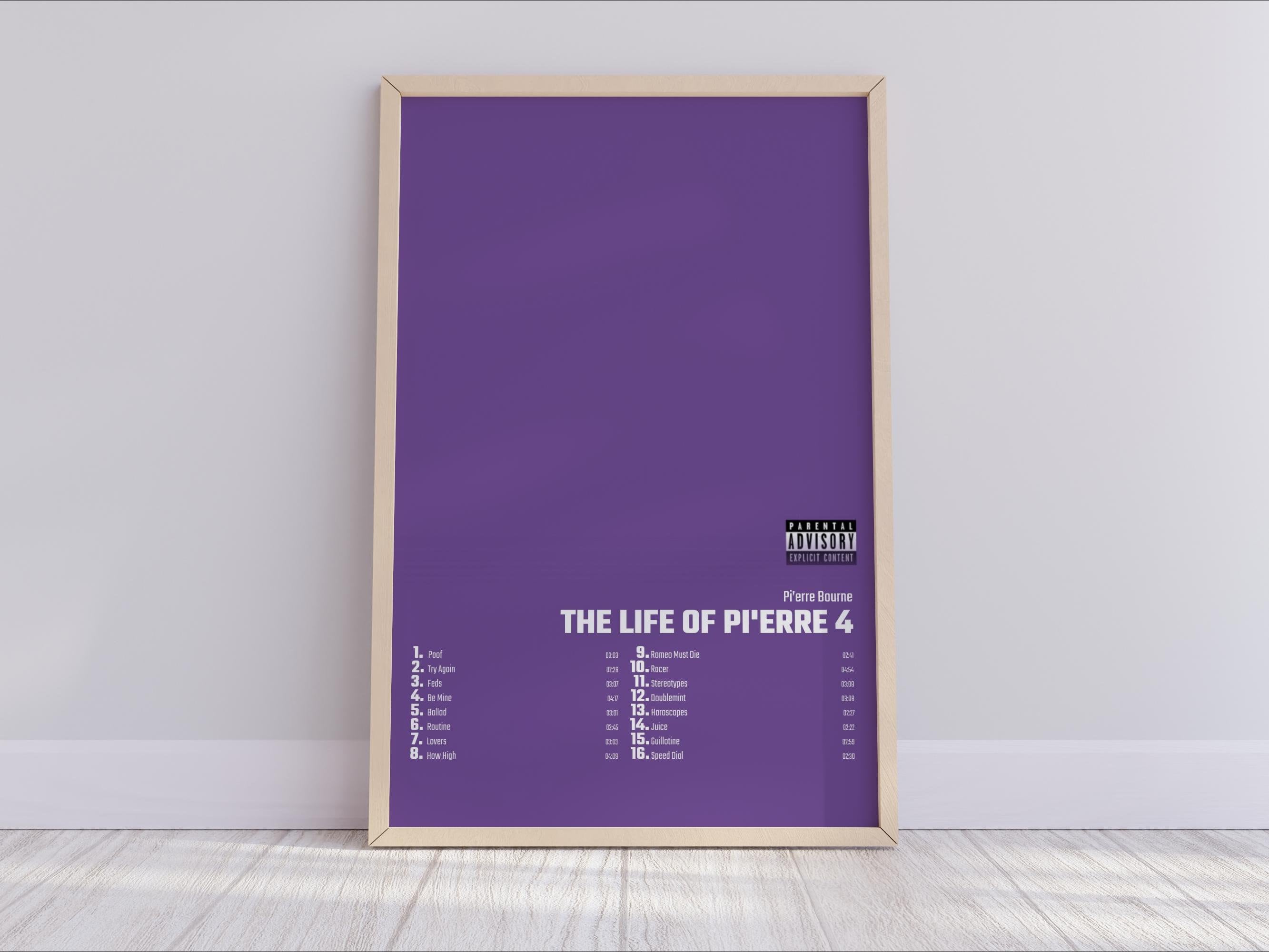 Pierre Bourne - The Life Of Pi'erre 4 Album Cover Poster sold by Blas ...