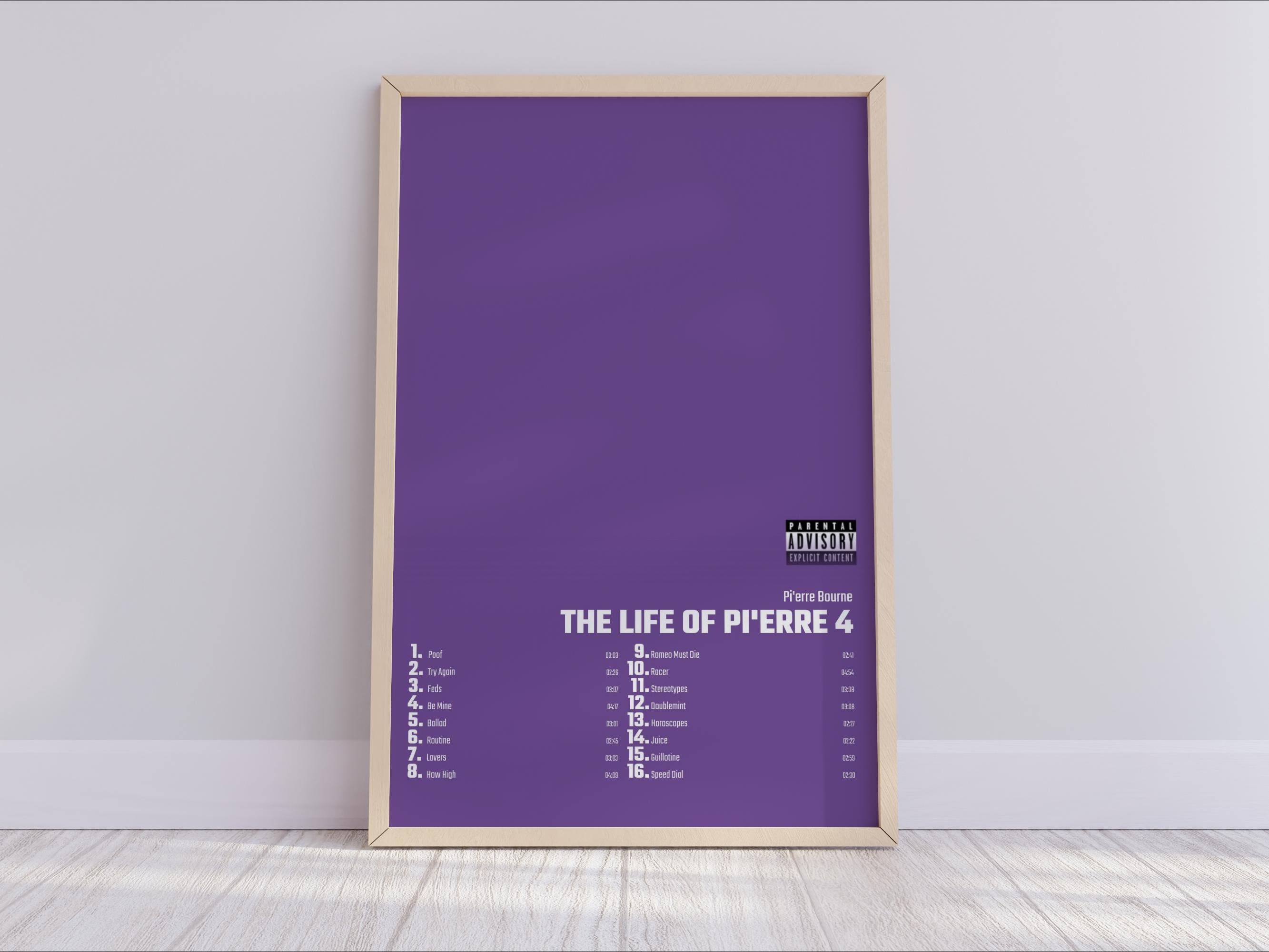 Pi'erre Bourne - The Life Of Pi'erre 4 Album Cover Poster sold by Brian ...