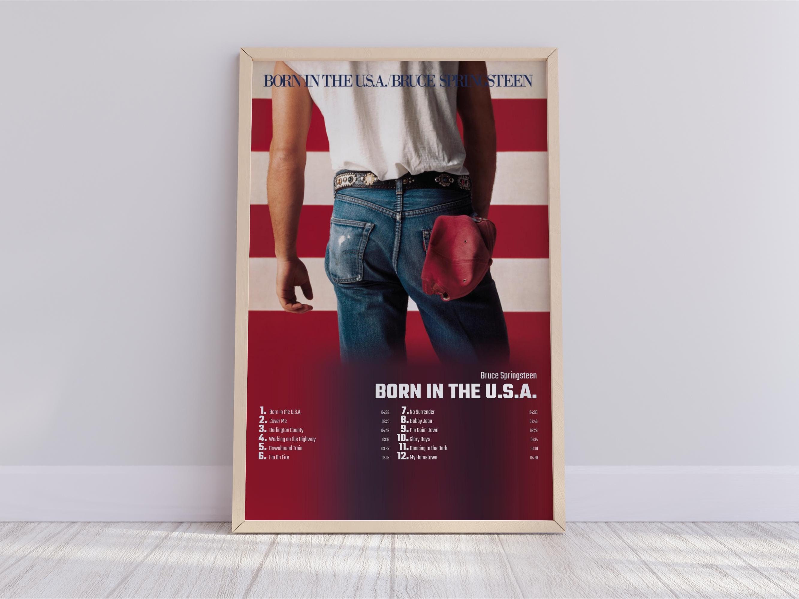 Bruce Springsteen - Born In The Usa Album Cover Poster Designed & Sold ...