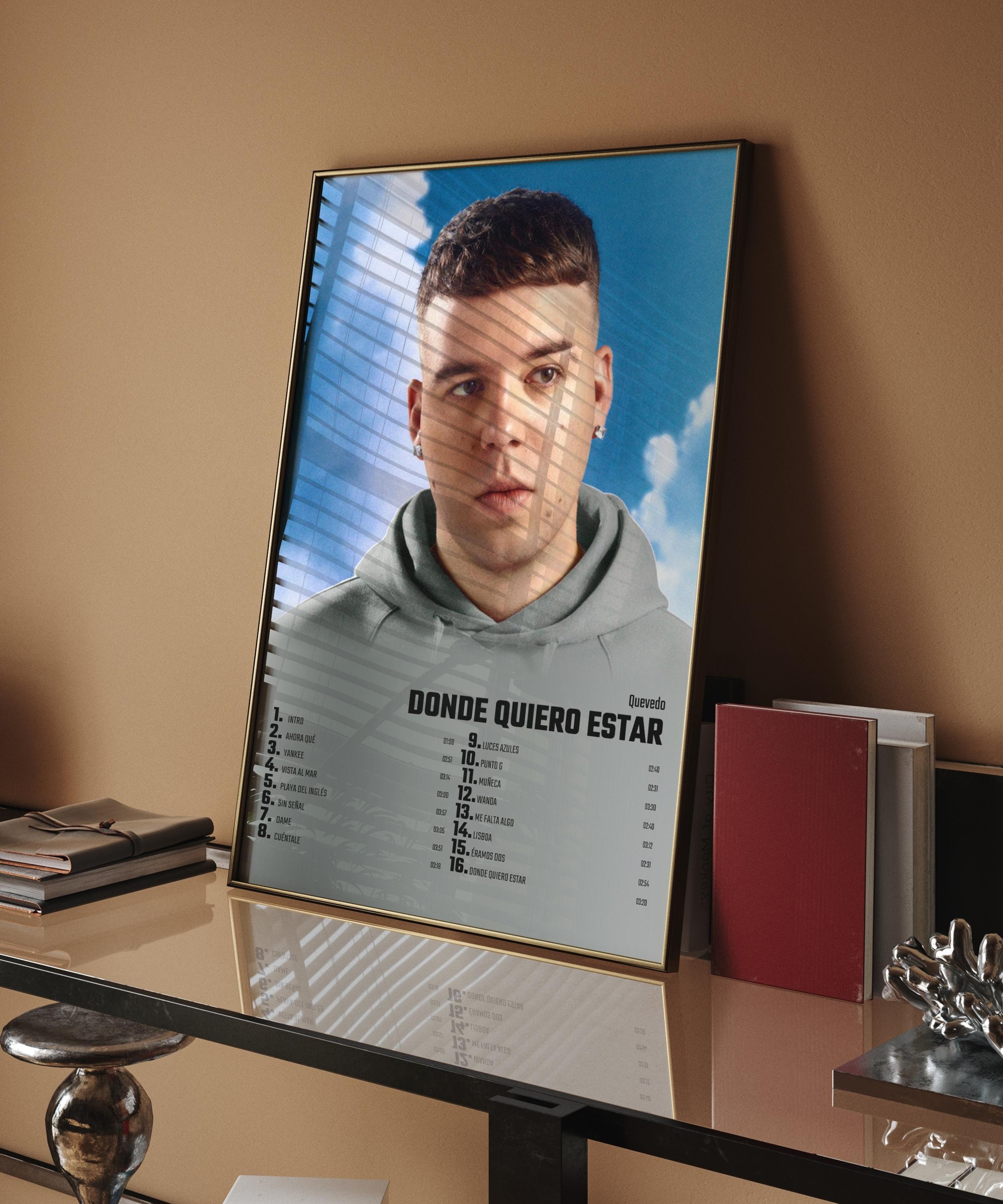 Quevedo DONDE QUIERO ESTAR Póster de portada de álbum - Etsy España