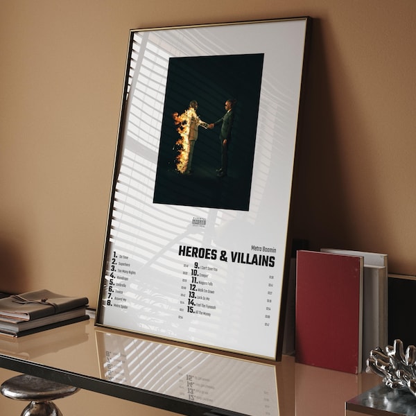 Metro boomin heroes and villains poster - Etsy.de
