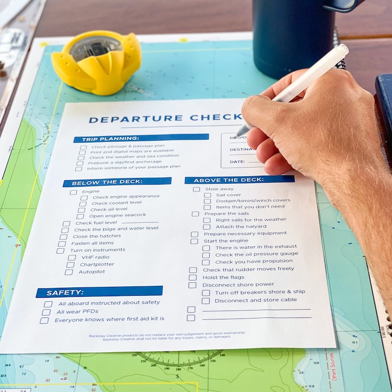 Sailing Departure Checklist Pdf For Print And Digital Sailing How To