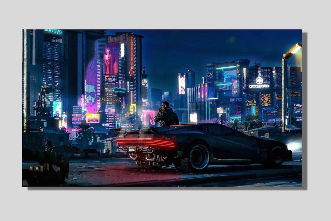 Cyberpunk Poster, Cyberpunk City Canvas Poster, Neo Futuristic Wall Art ...