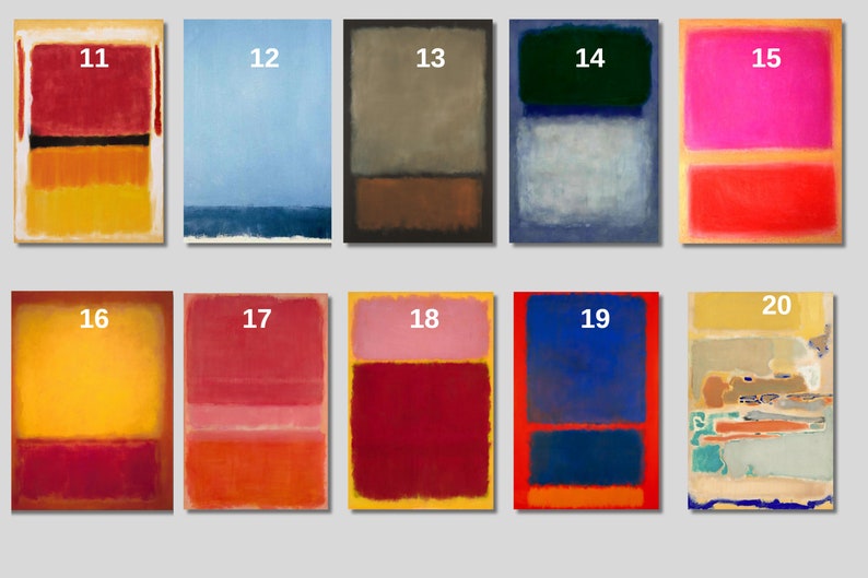 Mark Rothko Wall Art Reproduction Painting, Rothko Wall Art, Museum ...