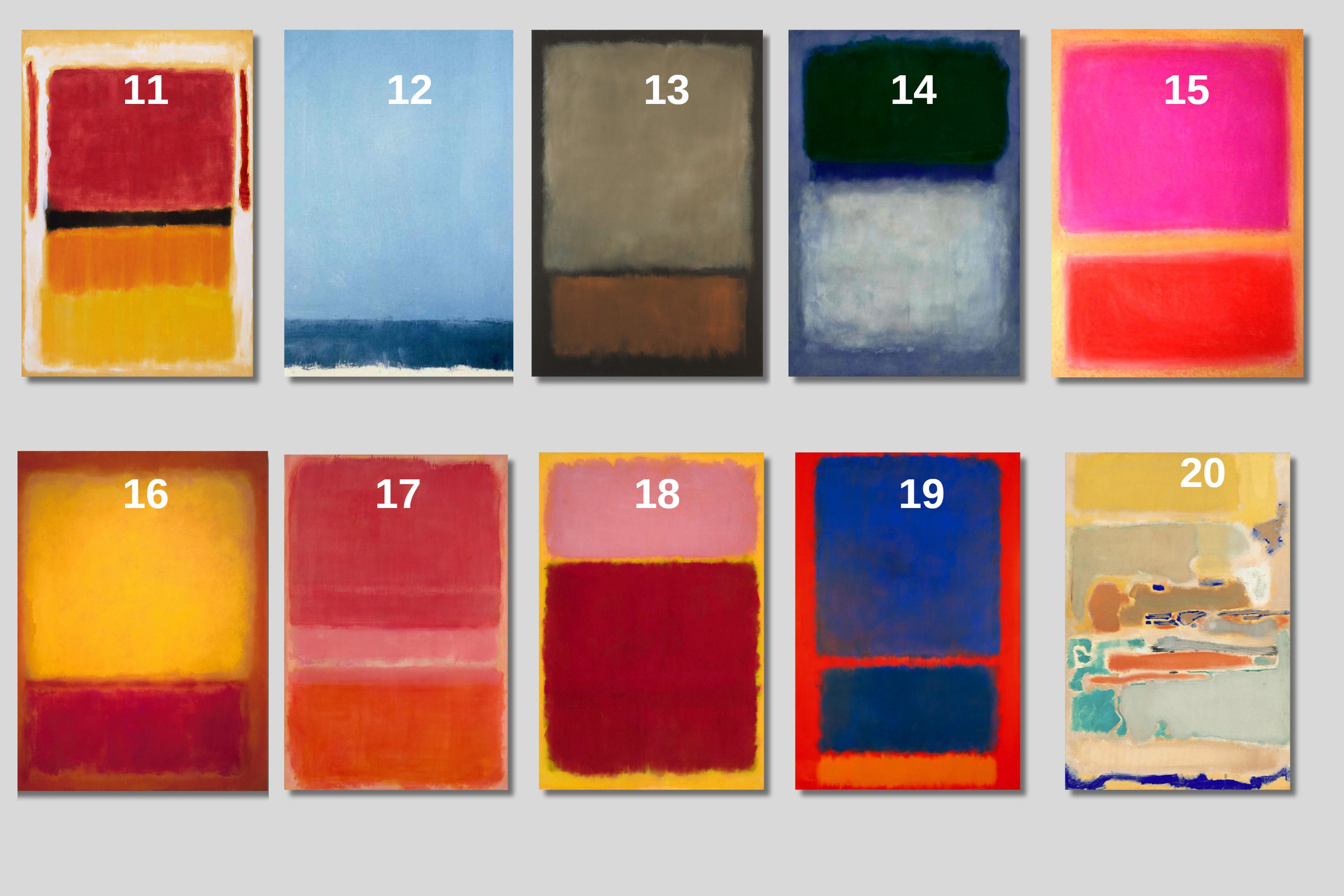 Mark Rothko Wall Art Reproduction Painting, Rothko Wall Art, Museum ...