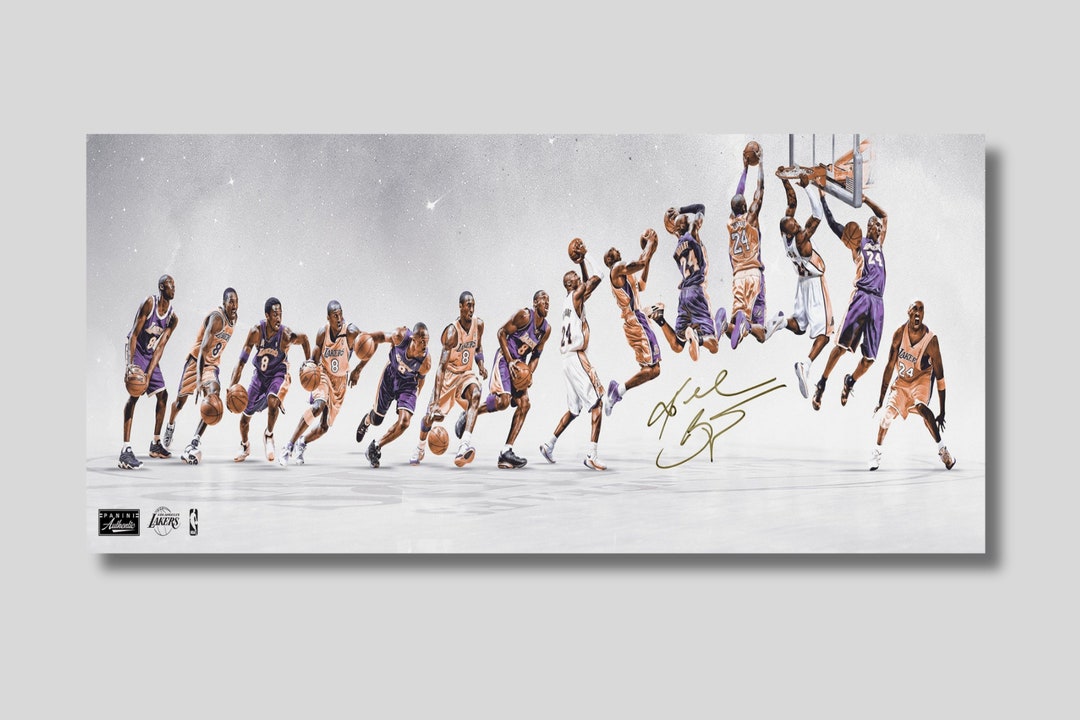 Kobe Bryant Timeline Canvas or Poster, Black Mamba Wall Art, Rolled ...