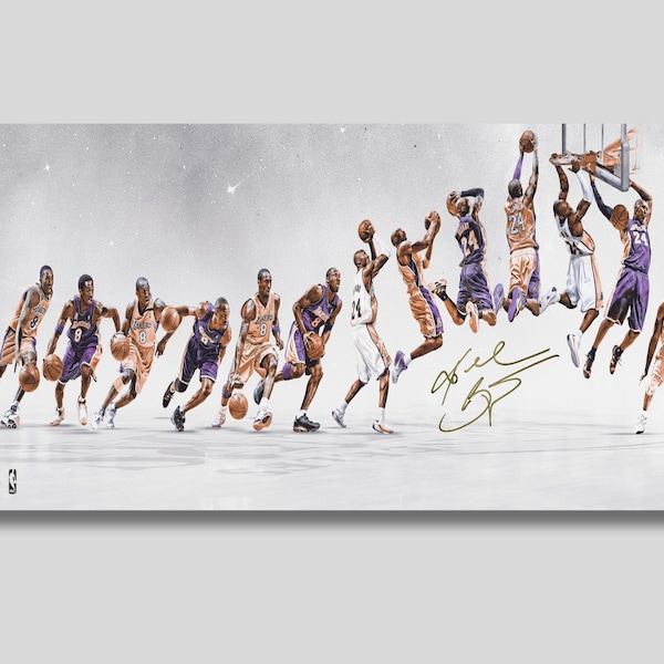 Kobe Bryant Timeline Poster - Etsy