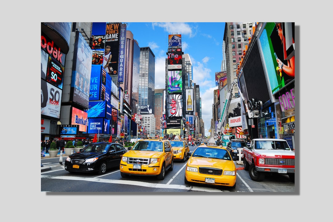 NYC Manhattan Times Square Canvas Poster, Times Square Print Poster ...