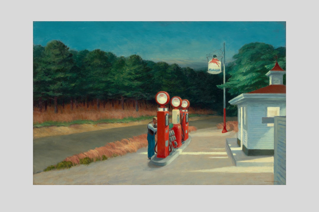 Edward Hopper Gas Canvas Wall Art, Rrealism Art, Modern Art, Exhibition ...