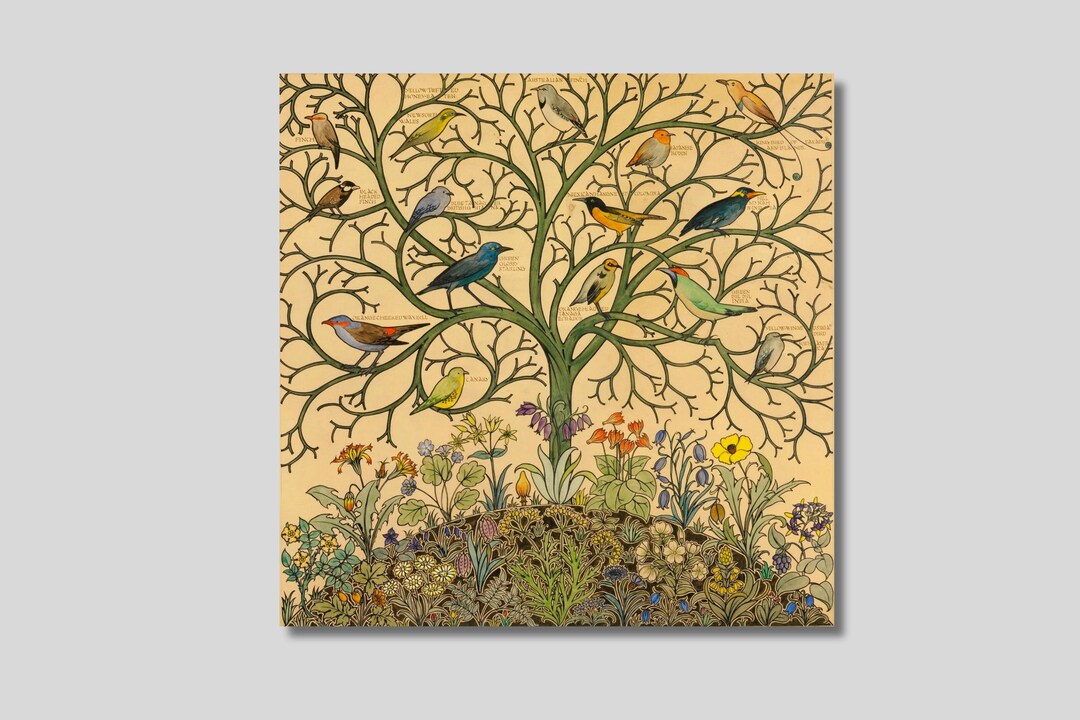 Charles Voysey 'birds of Many Climes' Canvas Art Print: Victorian ...