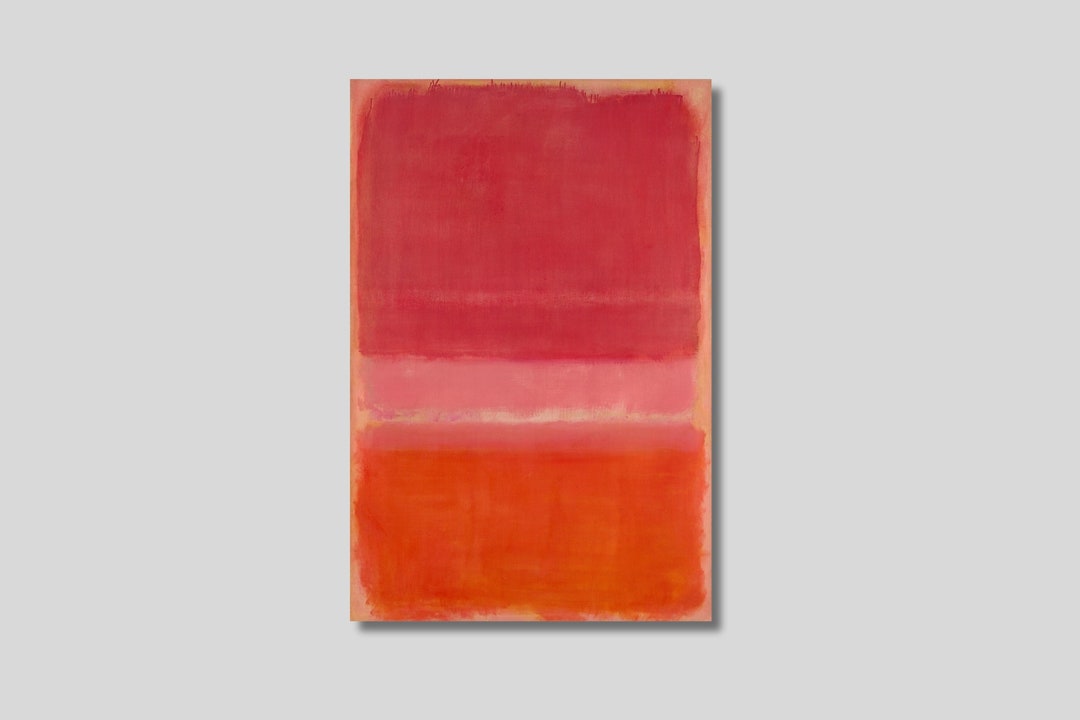 Mark Rothko Canvas Wall Art, Rothko' Orange Red and Pink Painting ...