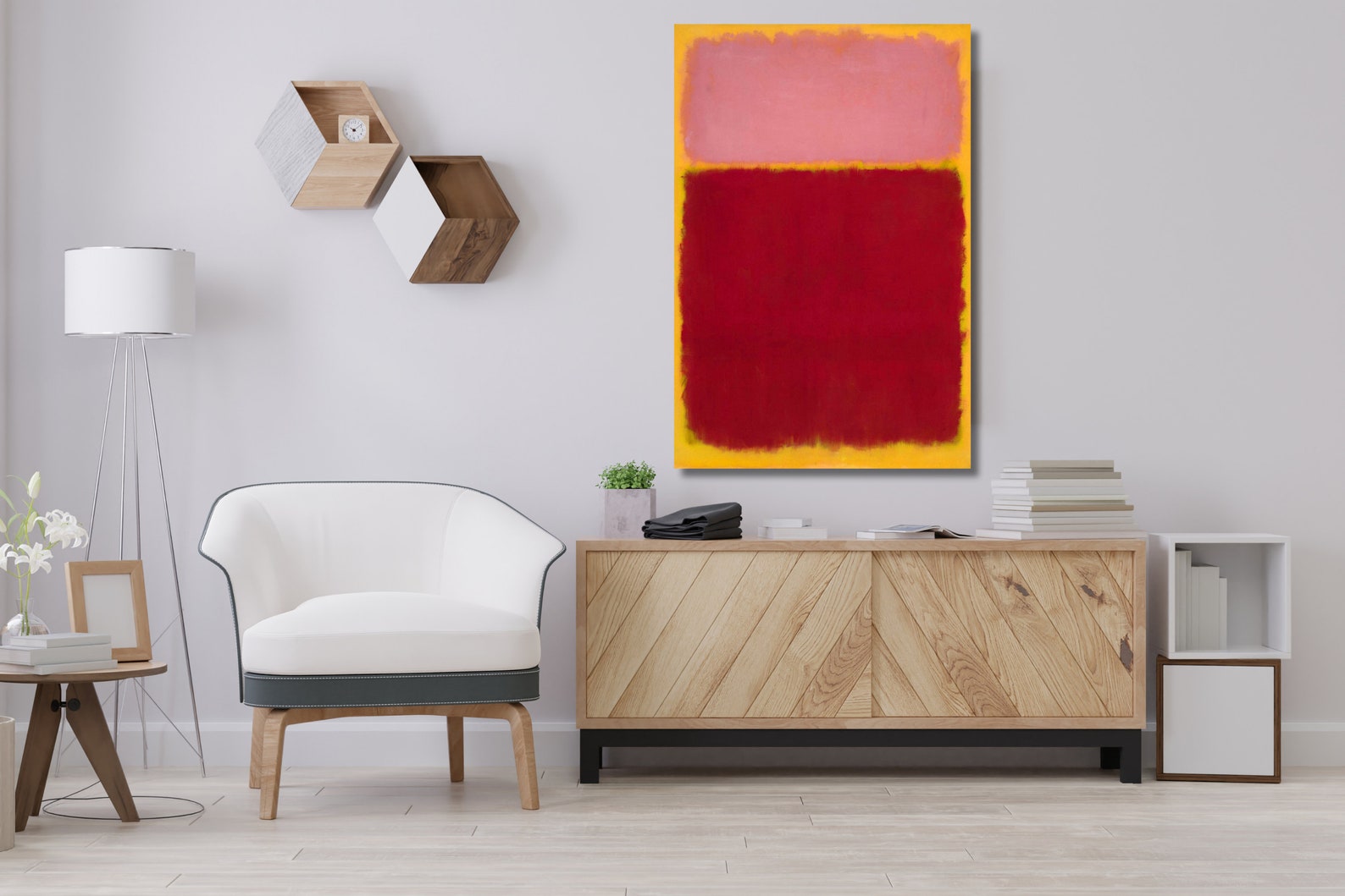 Mark Rothko Reproduction: Yellow, Red, and Pink Abstract Canvas Art - Etsy