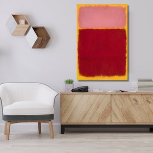 Mark Rothko Canvas Wall Art, Rothko's Yellow Red and Pink Painting ...