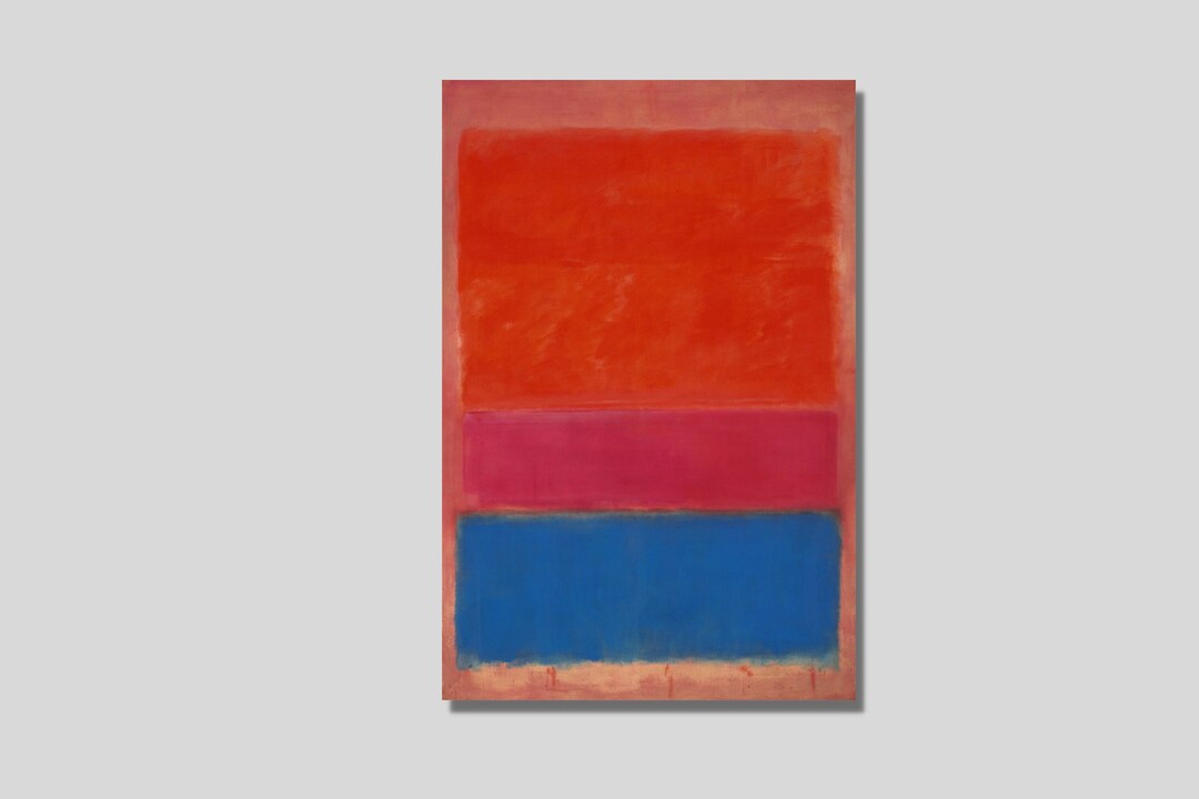Mark Rothko Canvas Wall Art, Rothko Royal Red and Blue Painting, Rothko ...