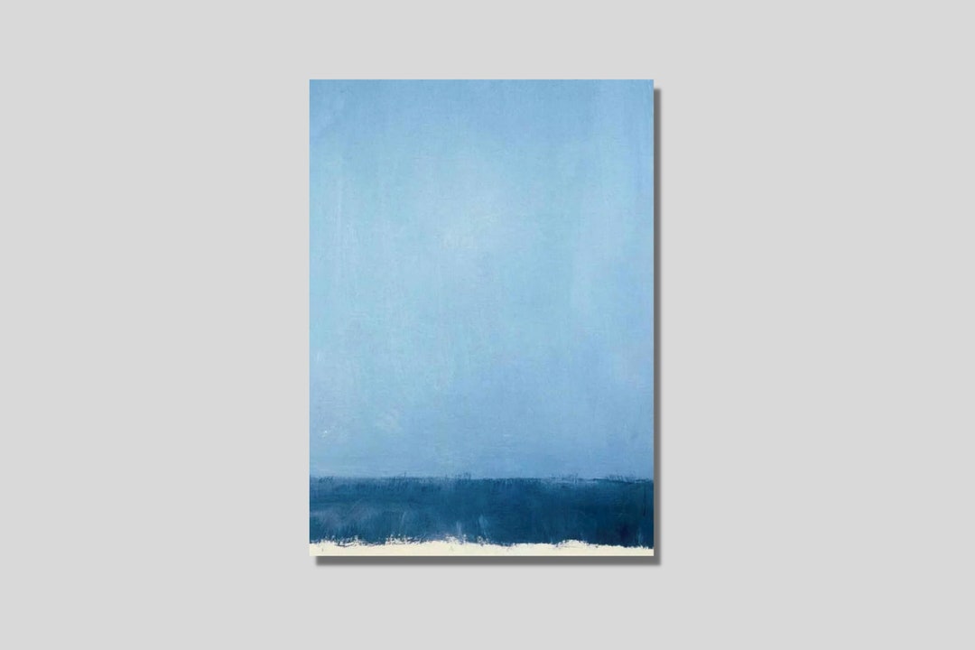 Mark Rothko Abstract Canvas Print: Light Blue Beige- Minimalist Modern ...
