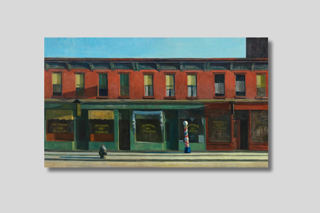 Edward Hopper Early Sunday Morning Canvas Wall Art, Realism Art ...