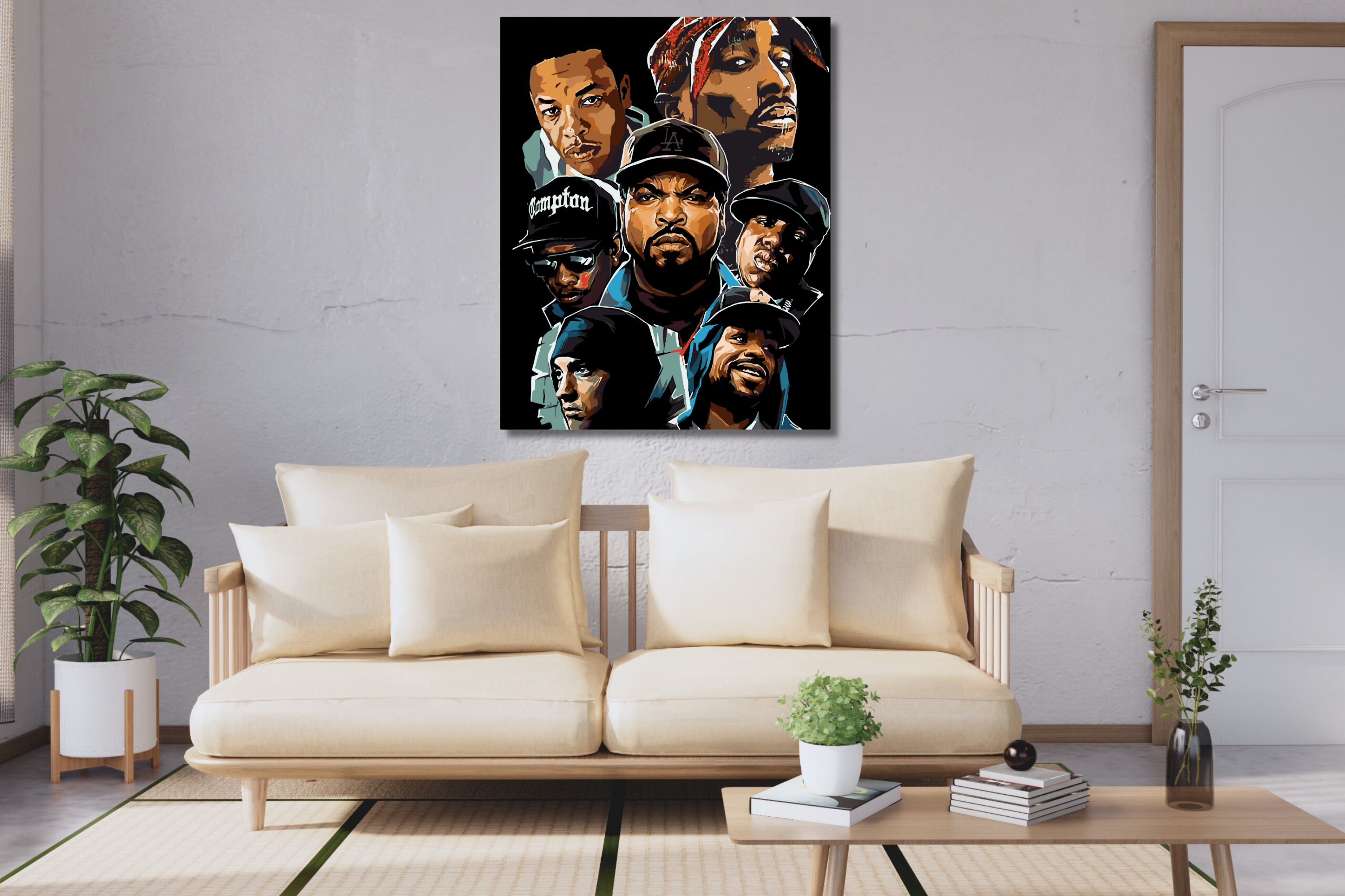 Rap Legends Poster Print, Hip Hop Rap Legends Canvas, American Rappers ...